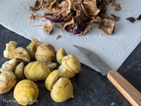 Wirsing mit gebratenen Maronen - Dreiminutenei